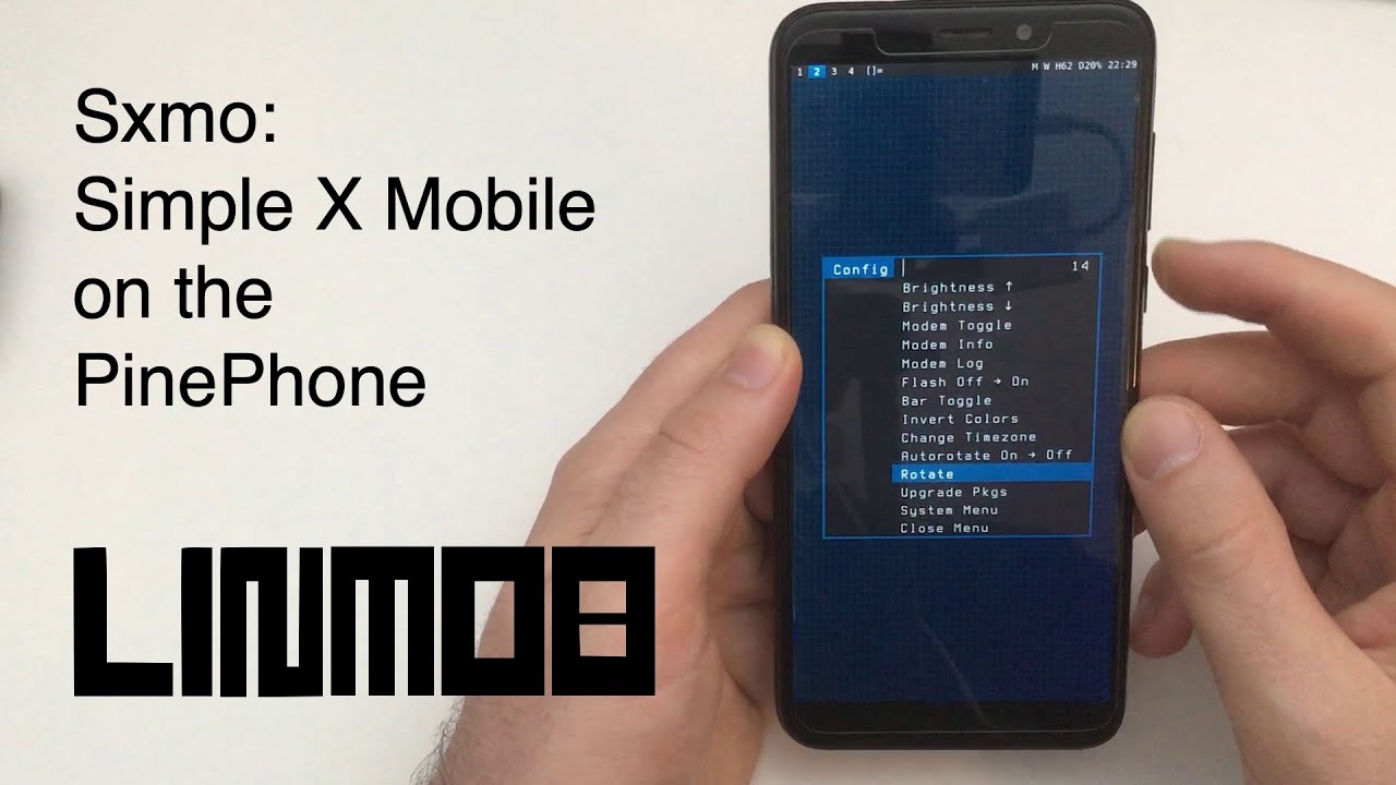 Sxmo: Simple X Mobile on PinePhone - YouTube