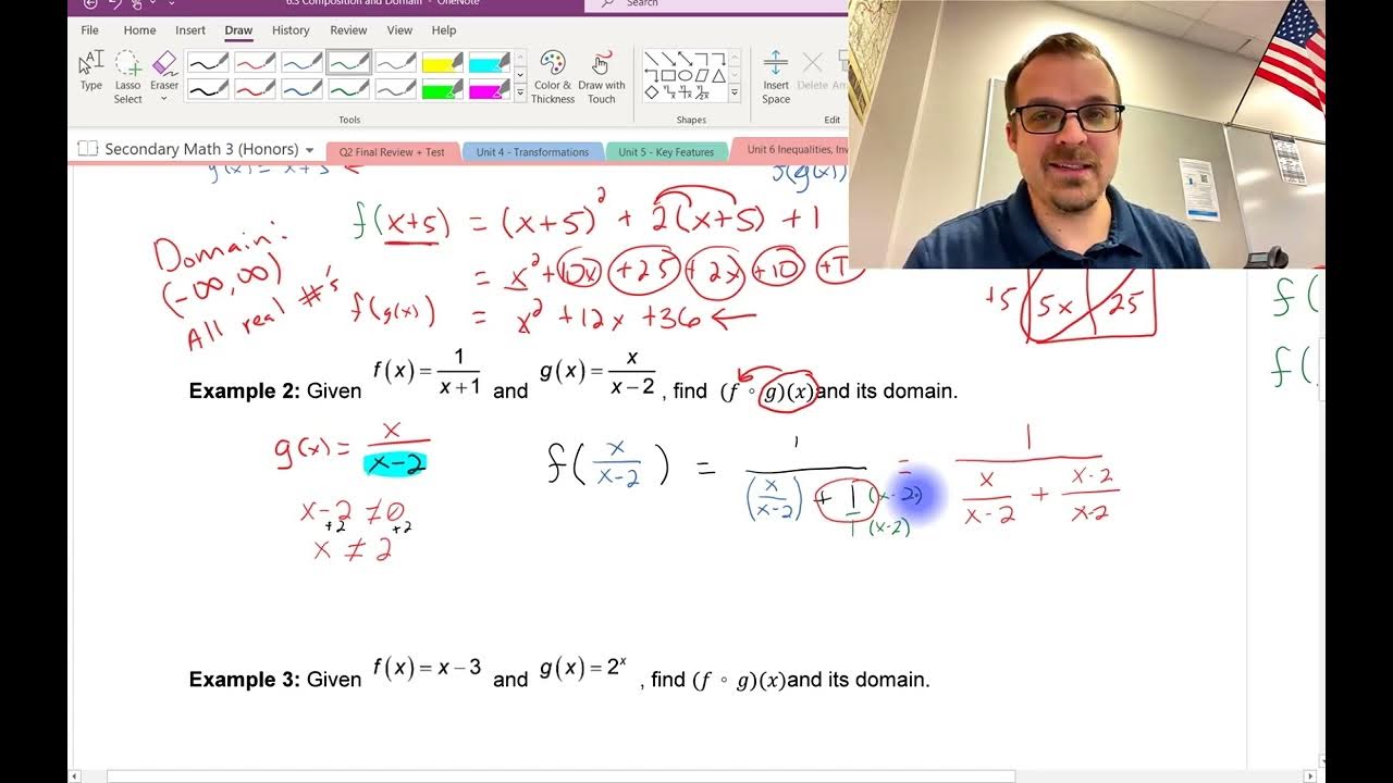 Composition of Functions - Domain and Inverses - YouTube