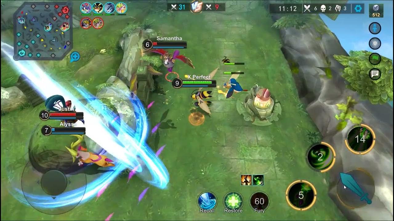 "Sprite legends”mobile game, 5v5 DOTA battle, Stinger bee shock attack! - YouTube