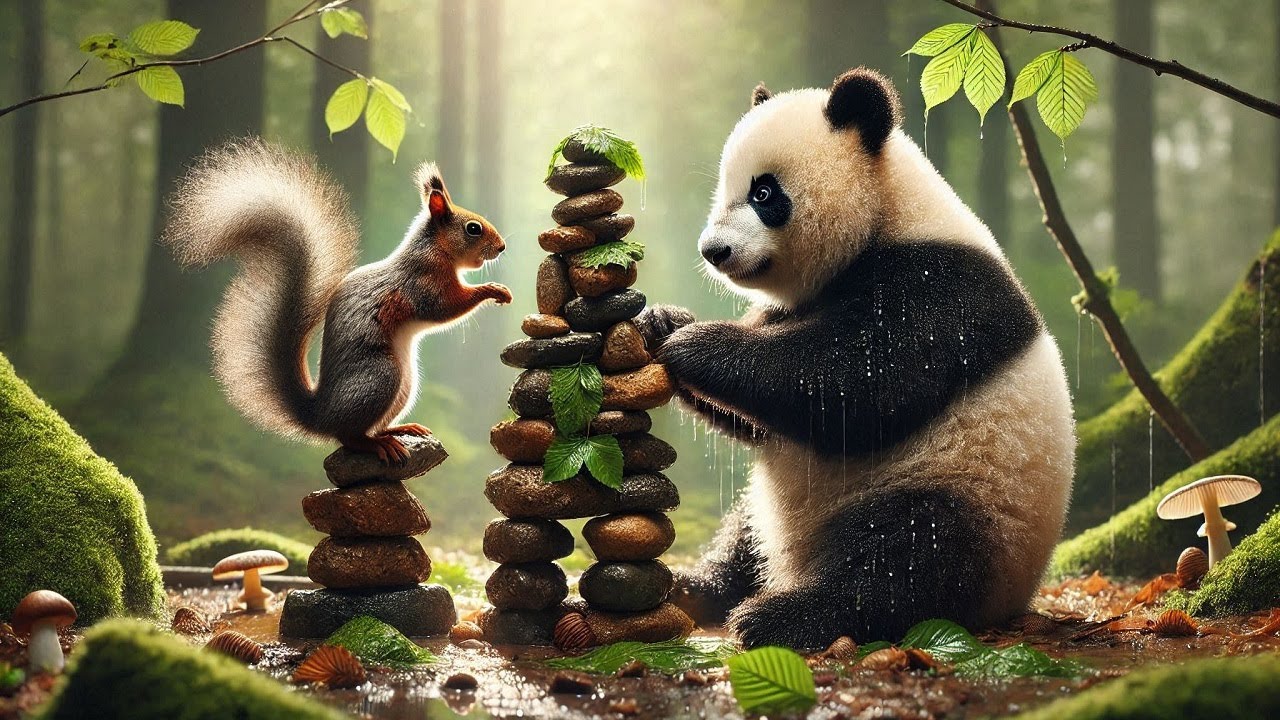 O Pequeno Panda e Seus Amigos 🐼🎶 – Uma música infantil mágica sobre ...