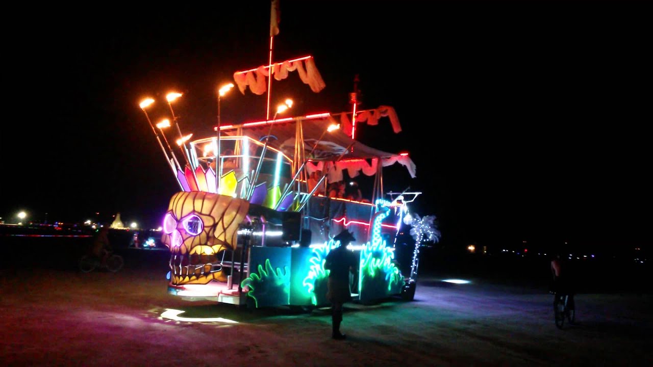 Flaming Pirate Ship Art Car - YouTube