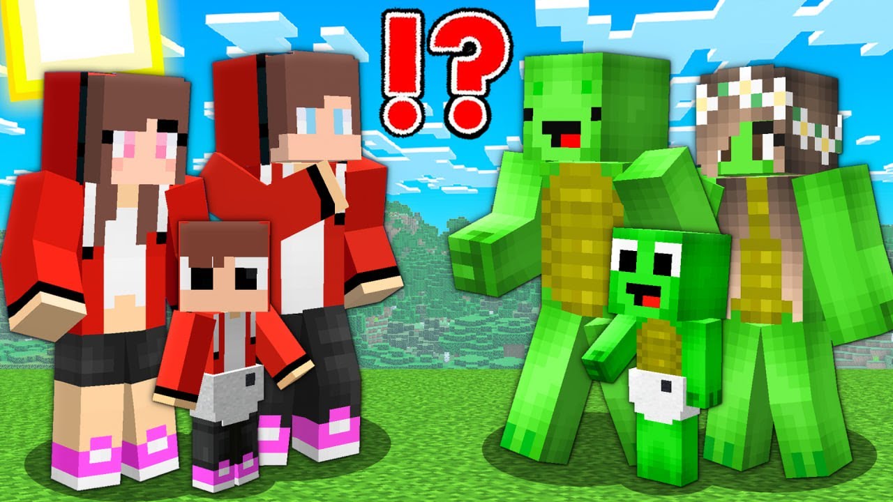 JJ's FAMILY VS Mikey's FAMILY Having a Maizen Family Challenge - Minecraft Maizen JJ Mikey - YouTube