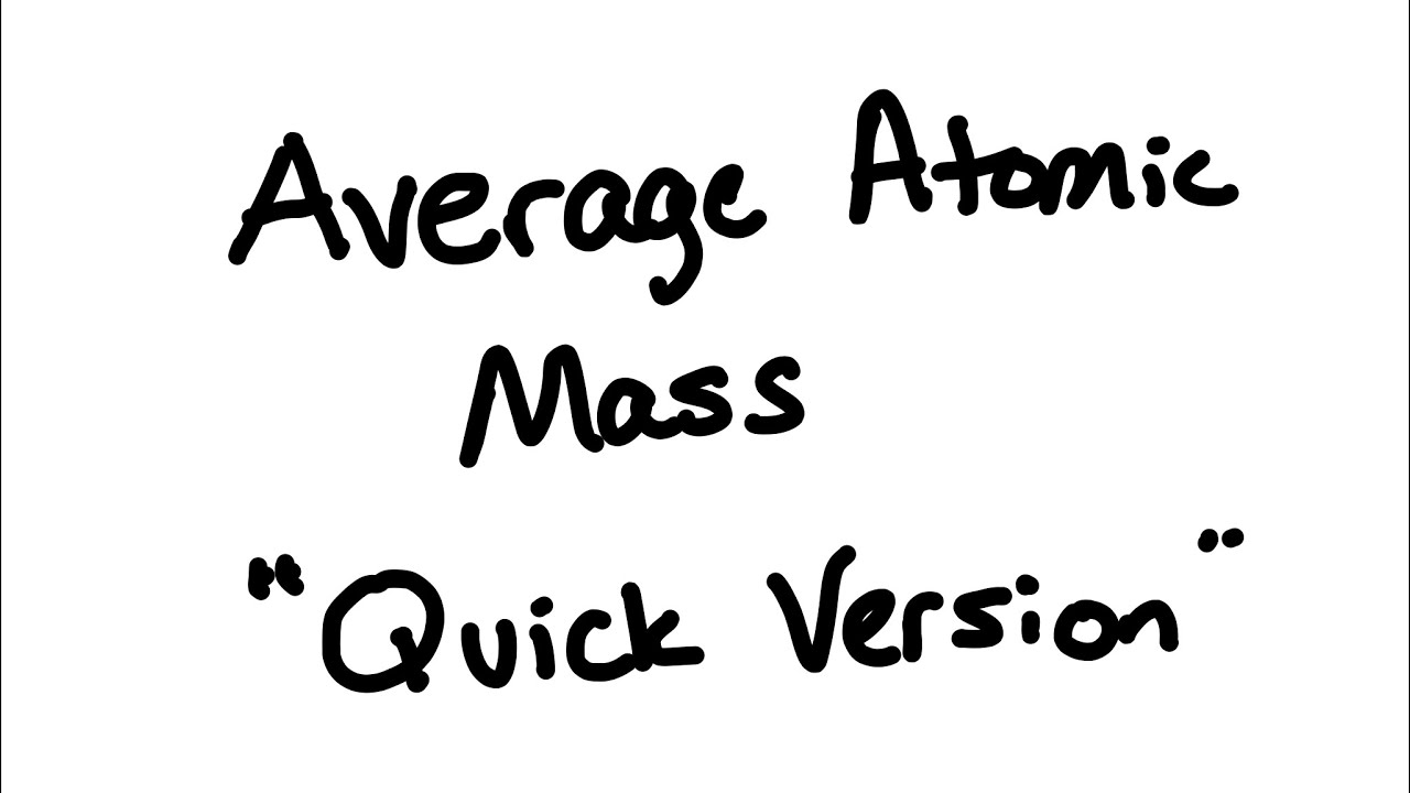 Isotope: Guessing Atomic Mass from the Most Abundant with cc - YouTube