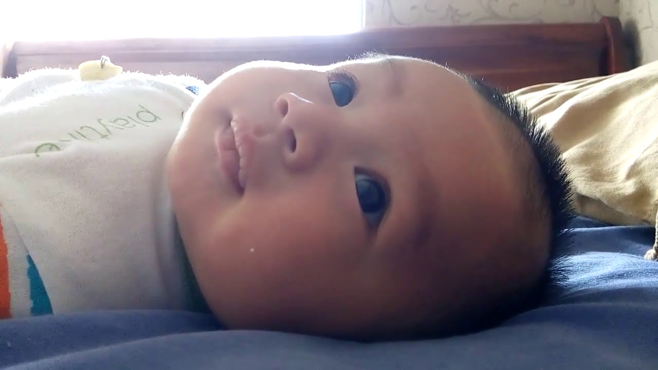 How newborn baby wakes up in the morning - YouTube