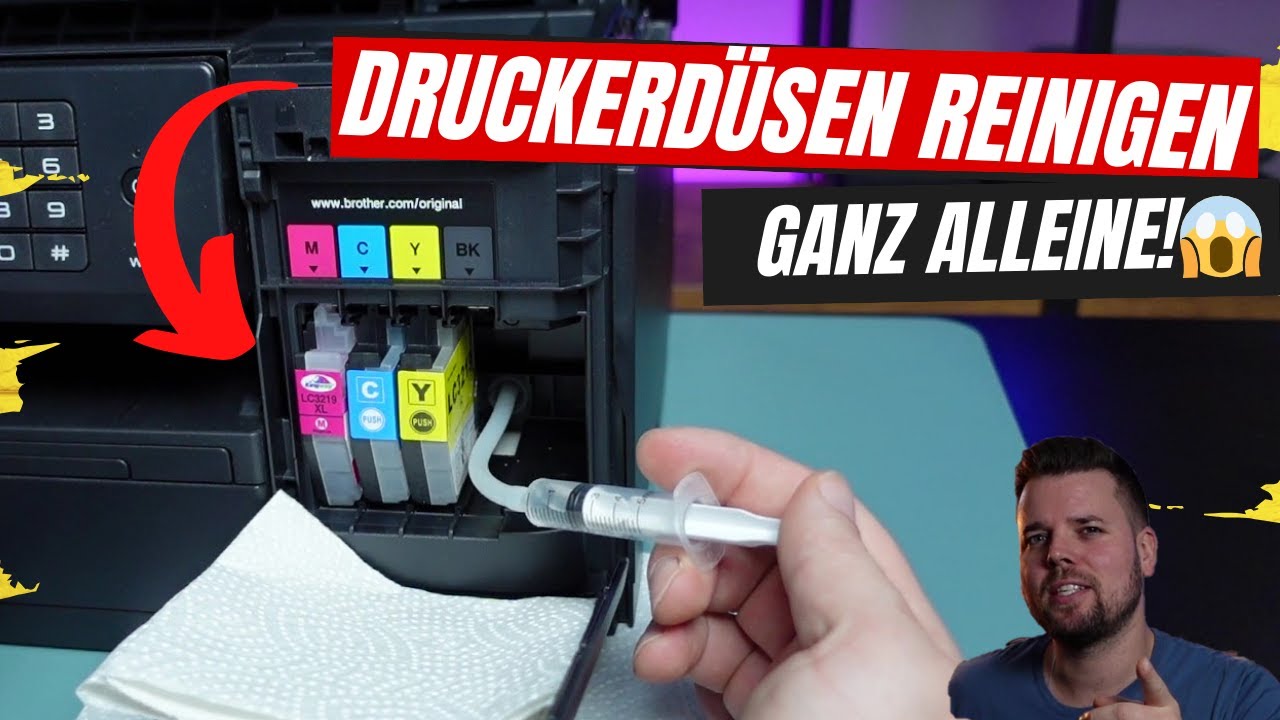 Drucker Druckkopfdüsen selber reinigen | Verstopfung Farbdüsen lösen ...