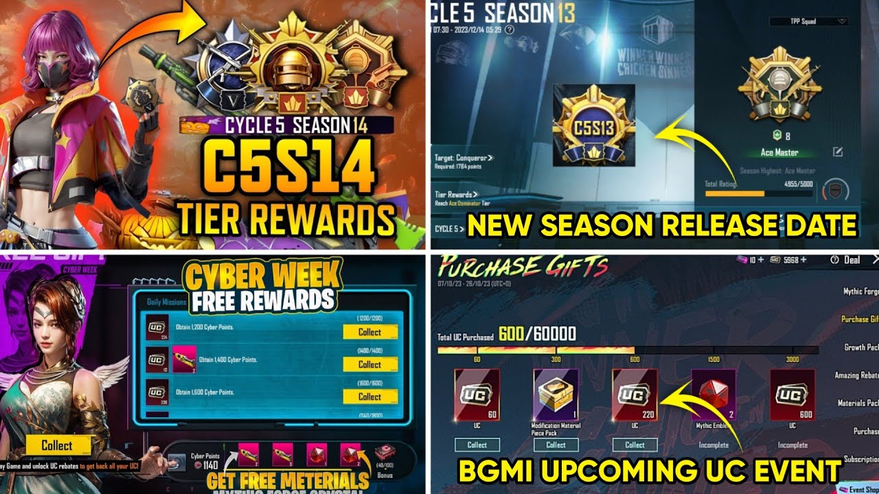 😍Bgmi New Season C4S15 release date | Bgmi Upcoming events | Free uc ...