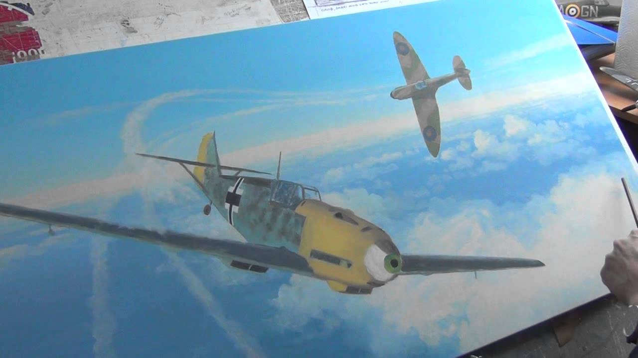 Aviation Art - Messerschmitts into Battle Part One - YouTube