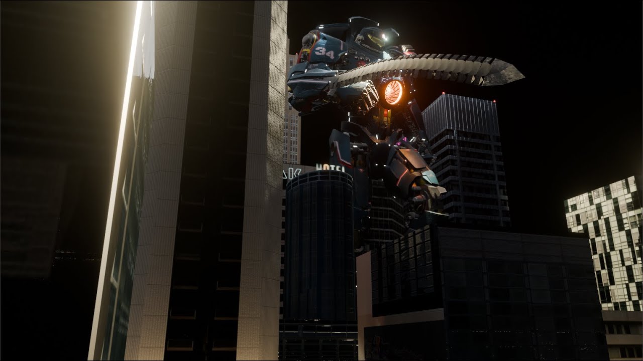 (Pacific rim) Gipsy Danger in city animation | Blender animation - YouTube