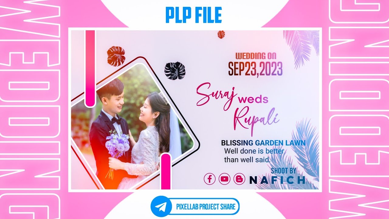 New Double Exposure Wedding Album Cover Page Design in PixelLab | Free ...