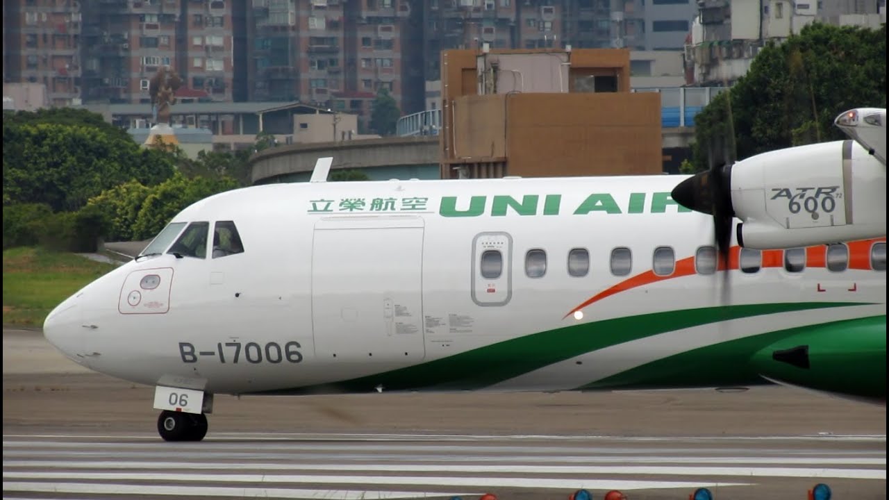立榮航空UNI AIR ATR-72-600 B-17006 Take off (TSA-TTT) RWY10 - YouTube