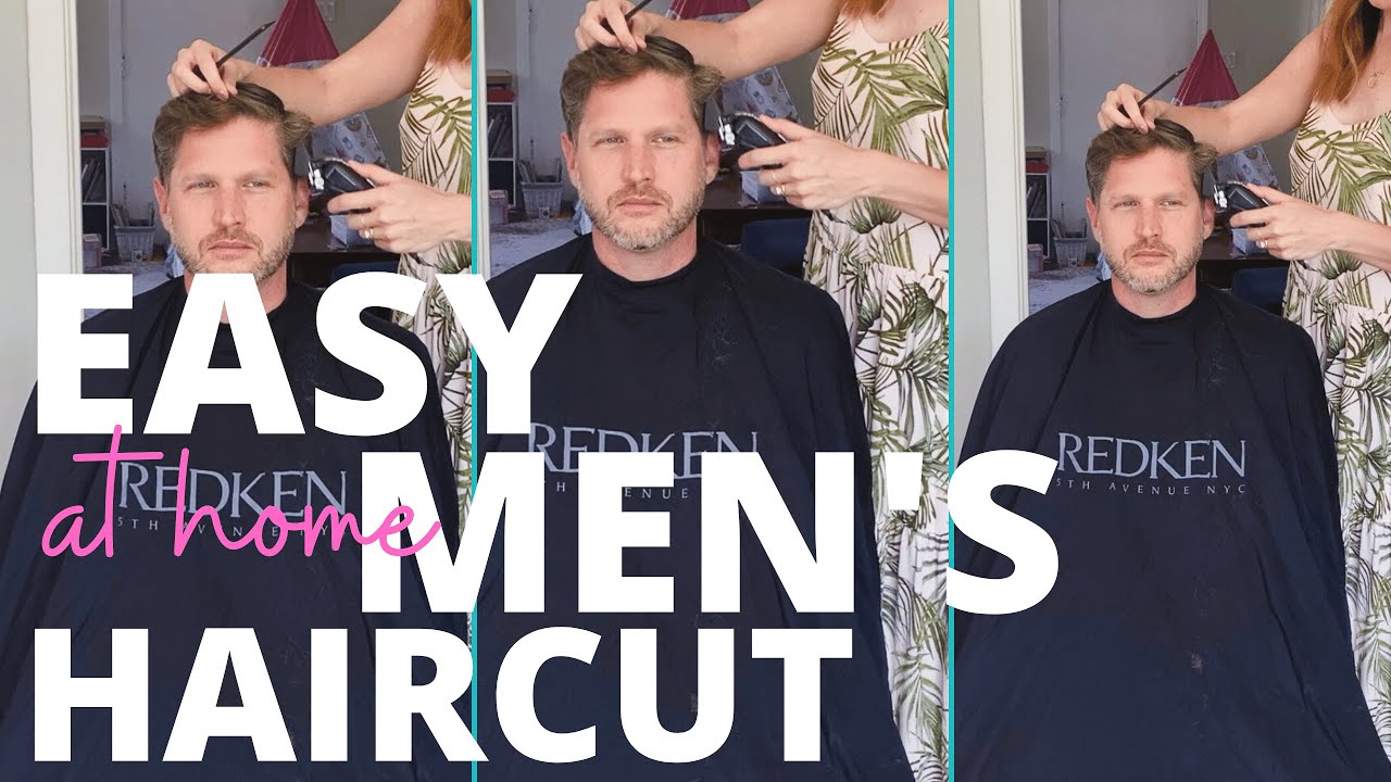 Easy Men's Haircut at home - YouTube