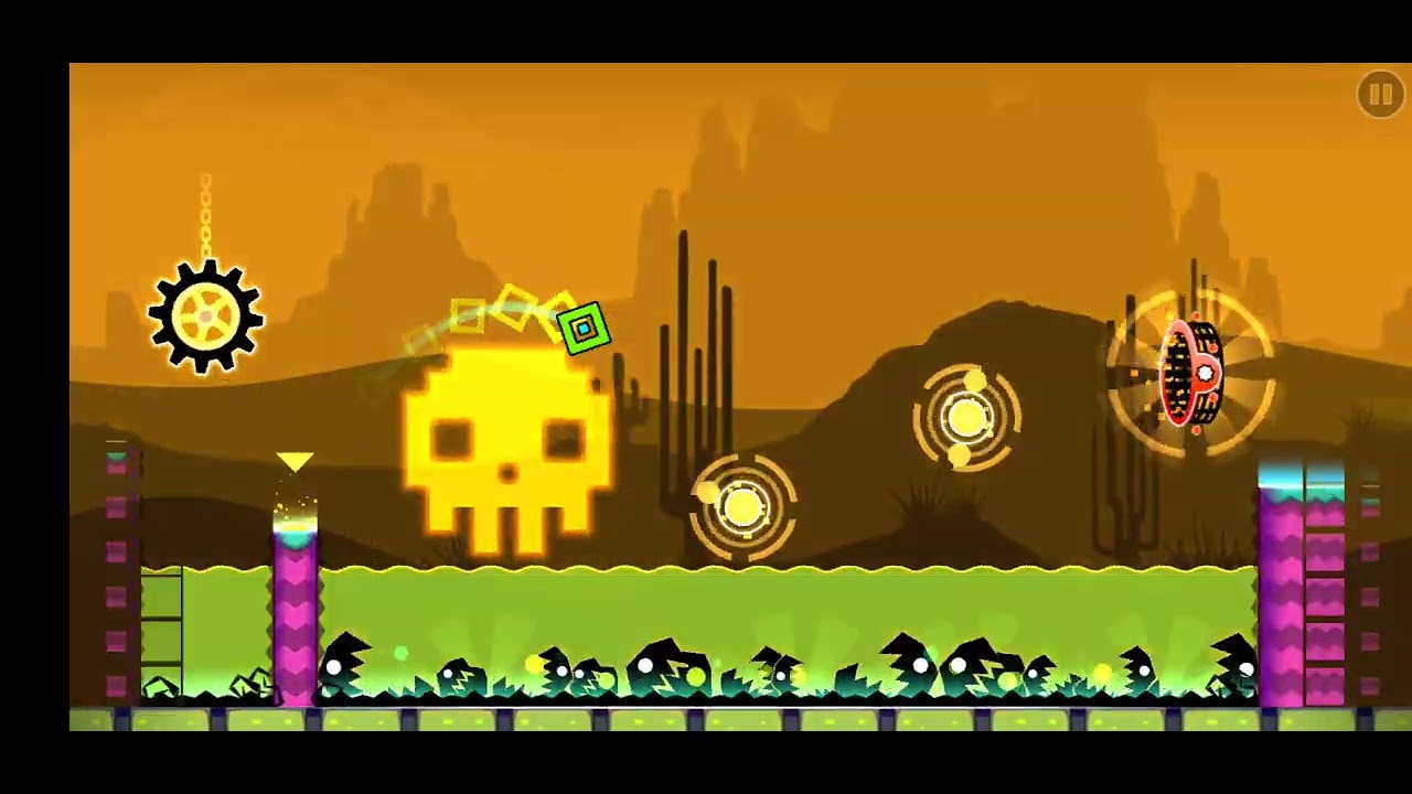 trying to beat the easiest gd level - YouTube