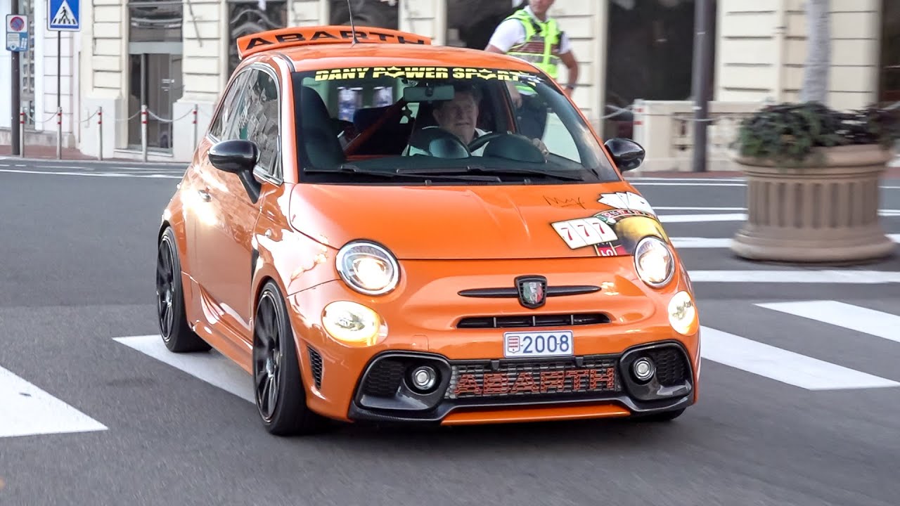 CRAZY Modified Abarth 595 Competizione - LOUD Accelerations & Pops and ...