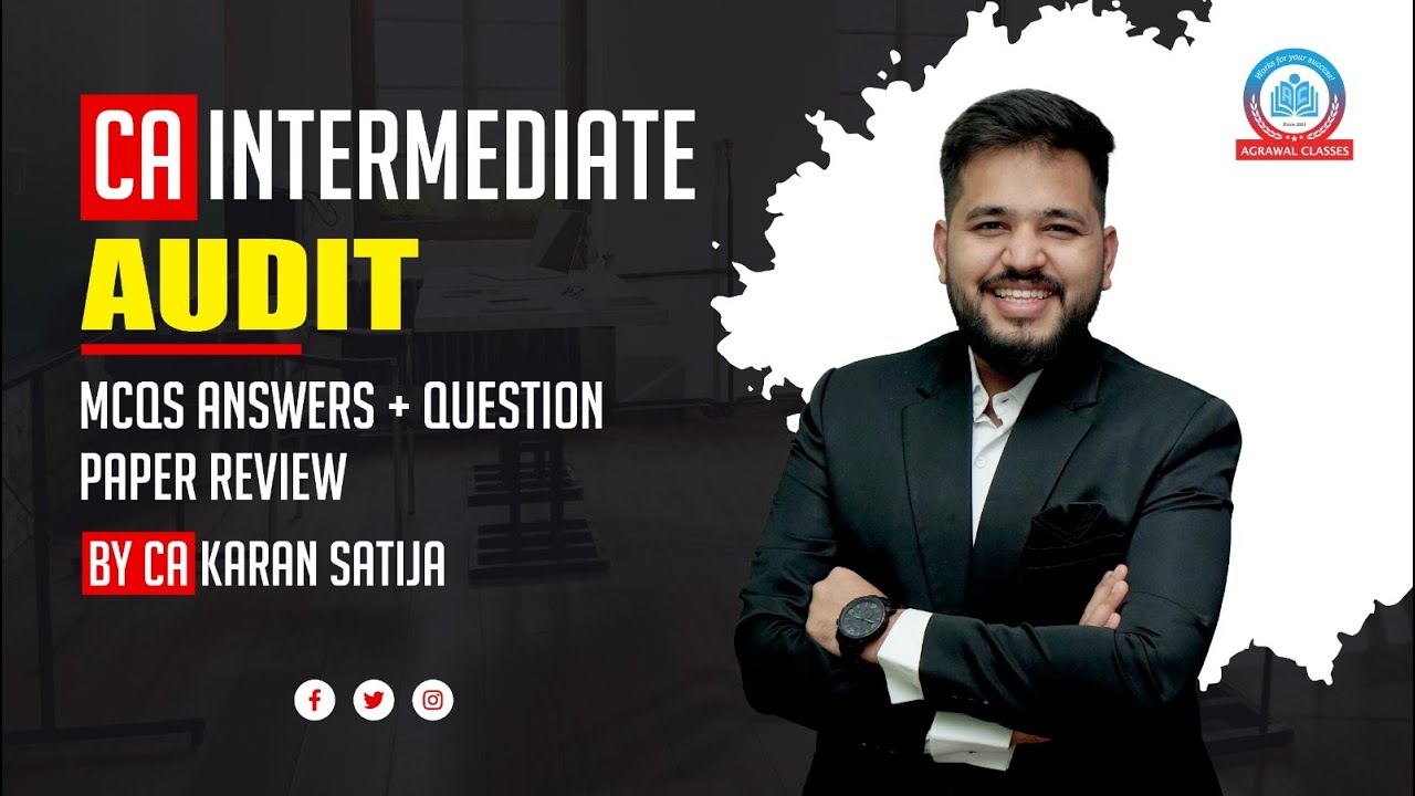 CA INTER | CA INTER AUDIT PAPER REVIEW | CA INTER AUDIT MCQ - YouTube