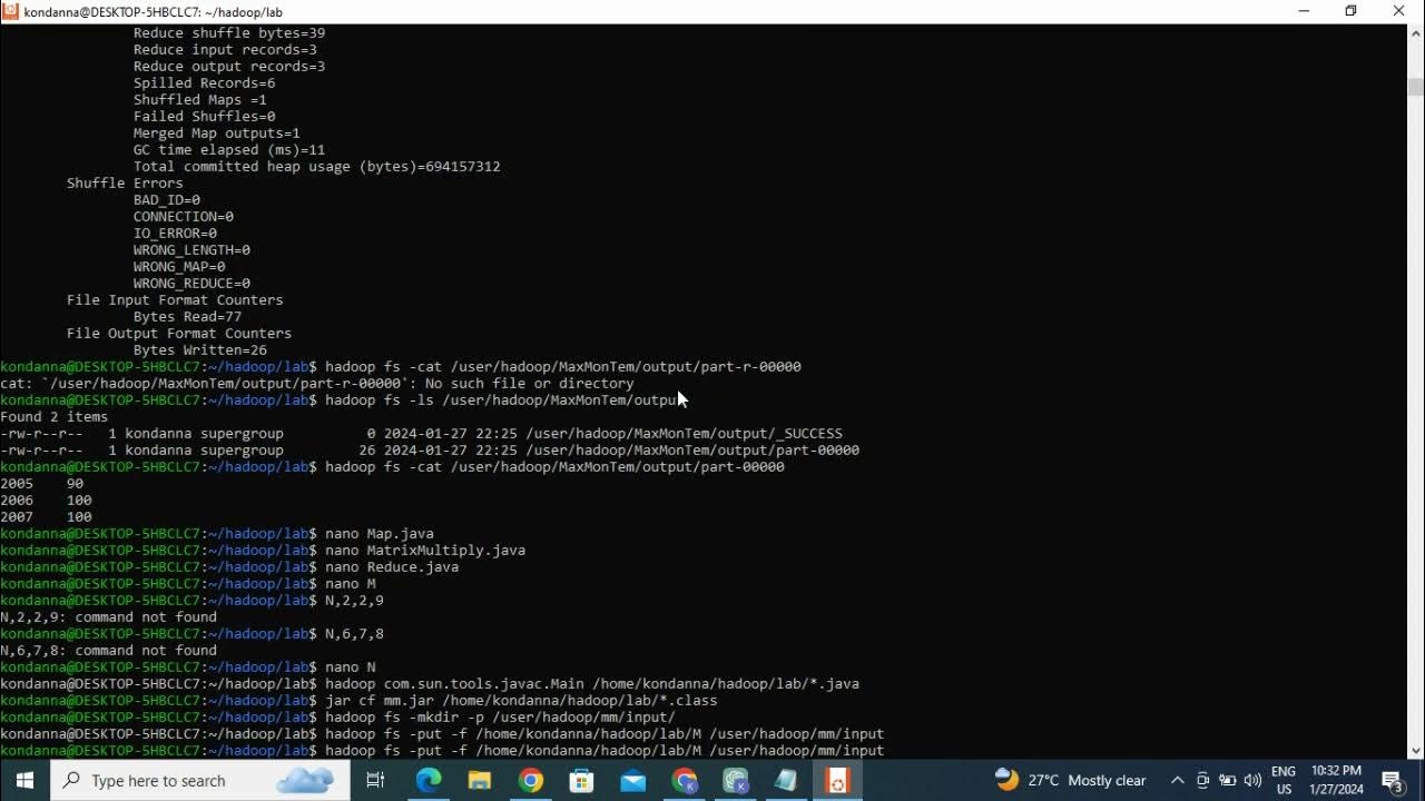 Matrix Multiplication Mapreduce Ubuntu Youtube