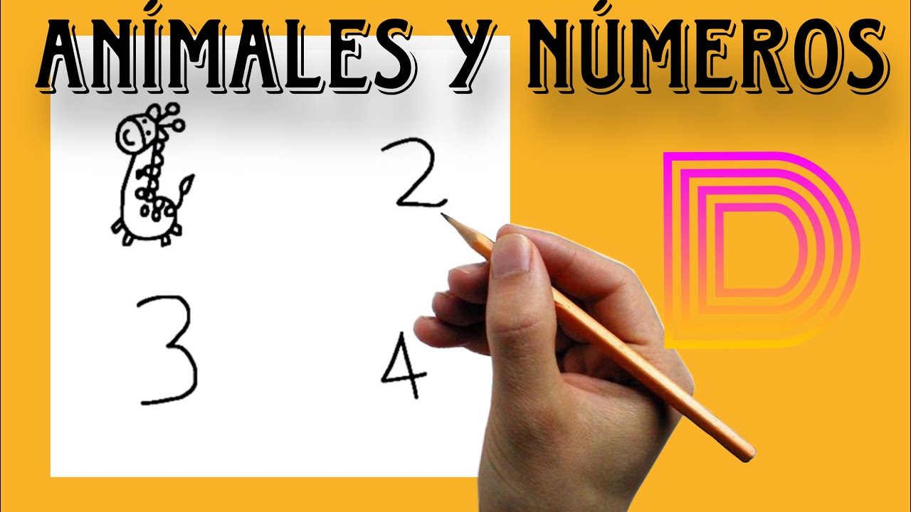 Como dibujar , animales con números fáciles , paso a paso - YouTube