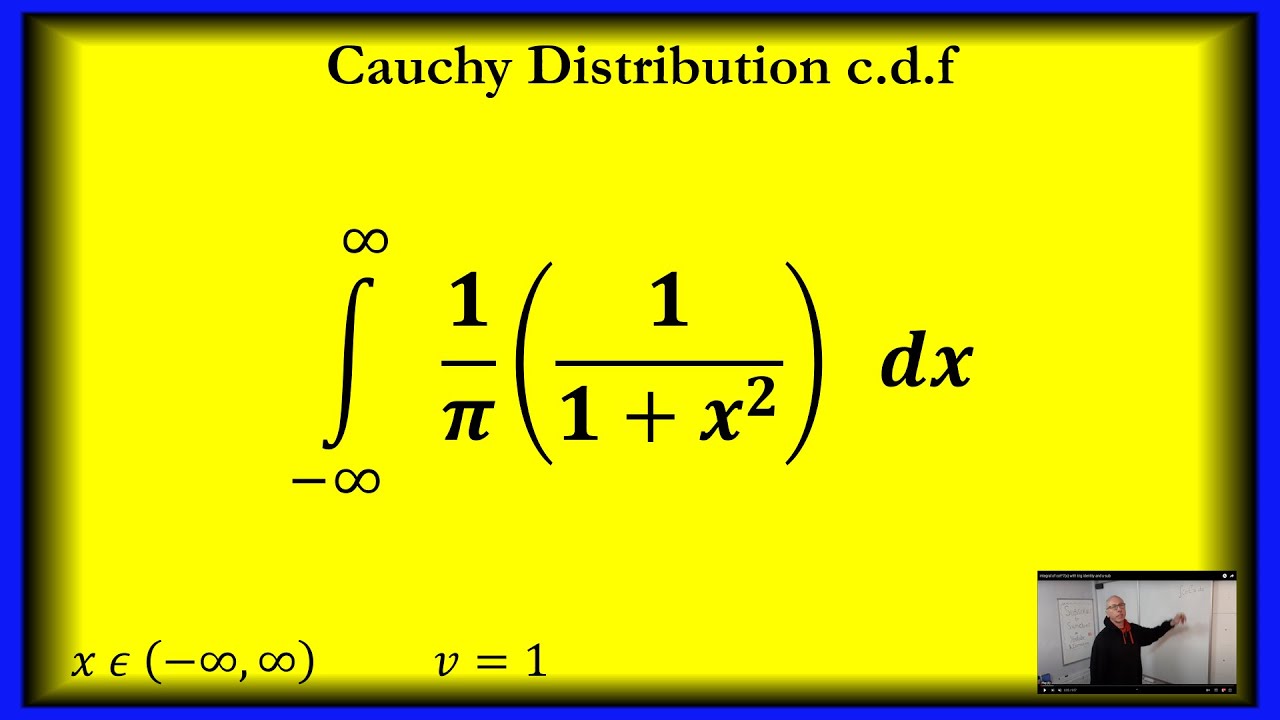Cauchy Distribution Cumulative Density Function Youtube