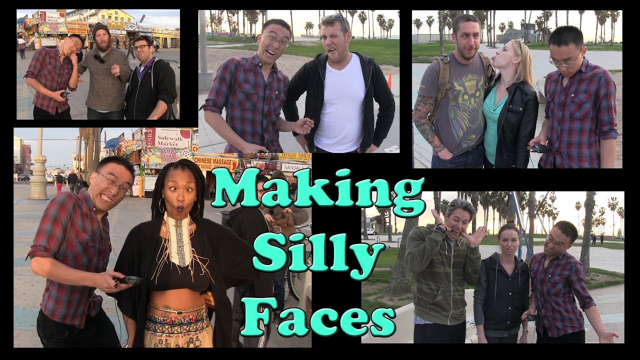 Silly Faces With Random People - Venice Beach - YouTube