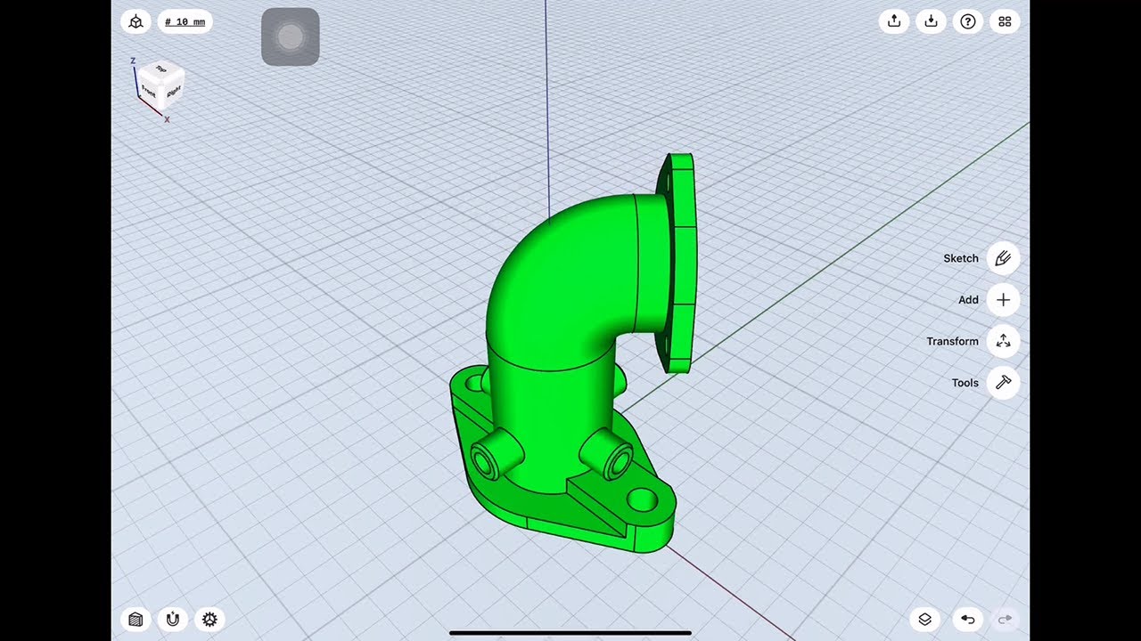 [How to Shapr3D] Elbow 2D to 3D drawing 188 - YouTube