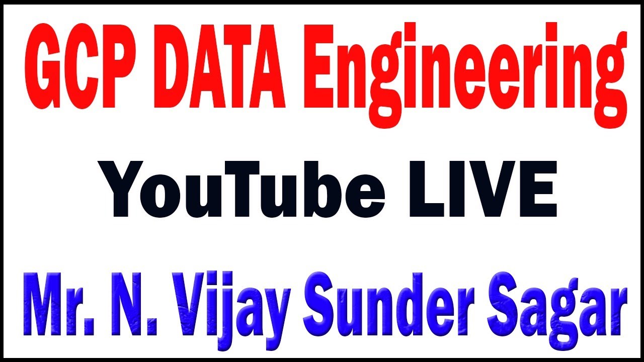 FULL STACK DATA ENGINEERING TUTORIALS BY Mr. VIJAY SUNDER SAGAR SIR - YouTube