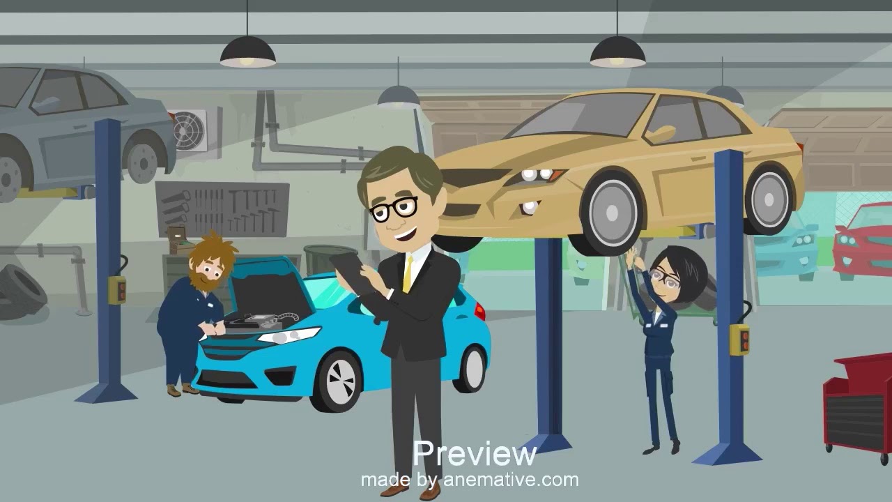 Anemative: 2D animation video for automobile service station company ...