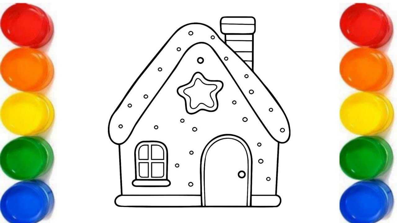 Christmas House🏠 Drawing,Painting and coloring for kids|toddler|# ...