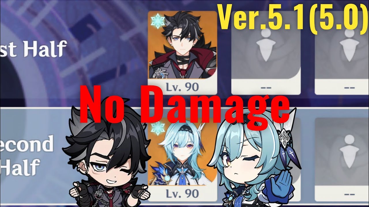 【原神】Ver.5.1(5.0) リオセスリ＆エウルアの両単騎で螺旋12層 星9クリア / Ver.5.1(5.0) Spiral Abyss Floor 12 Wriothesley ...