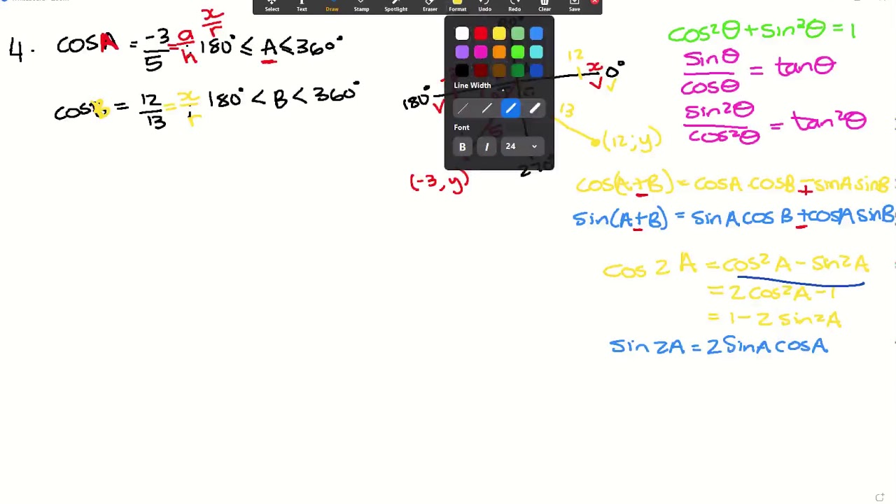 Math Grade 12 - Trigonometry Exercise - YouTube