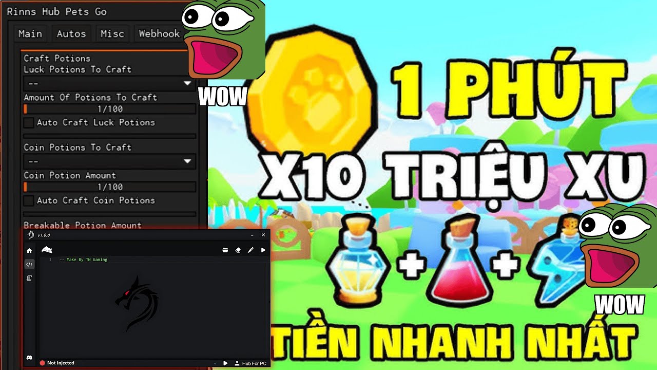 Cách Hack Pets Go Trên Máy Tính Auto Roll, Auto Coins Và Auto Upgrade ...