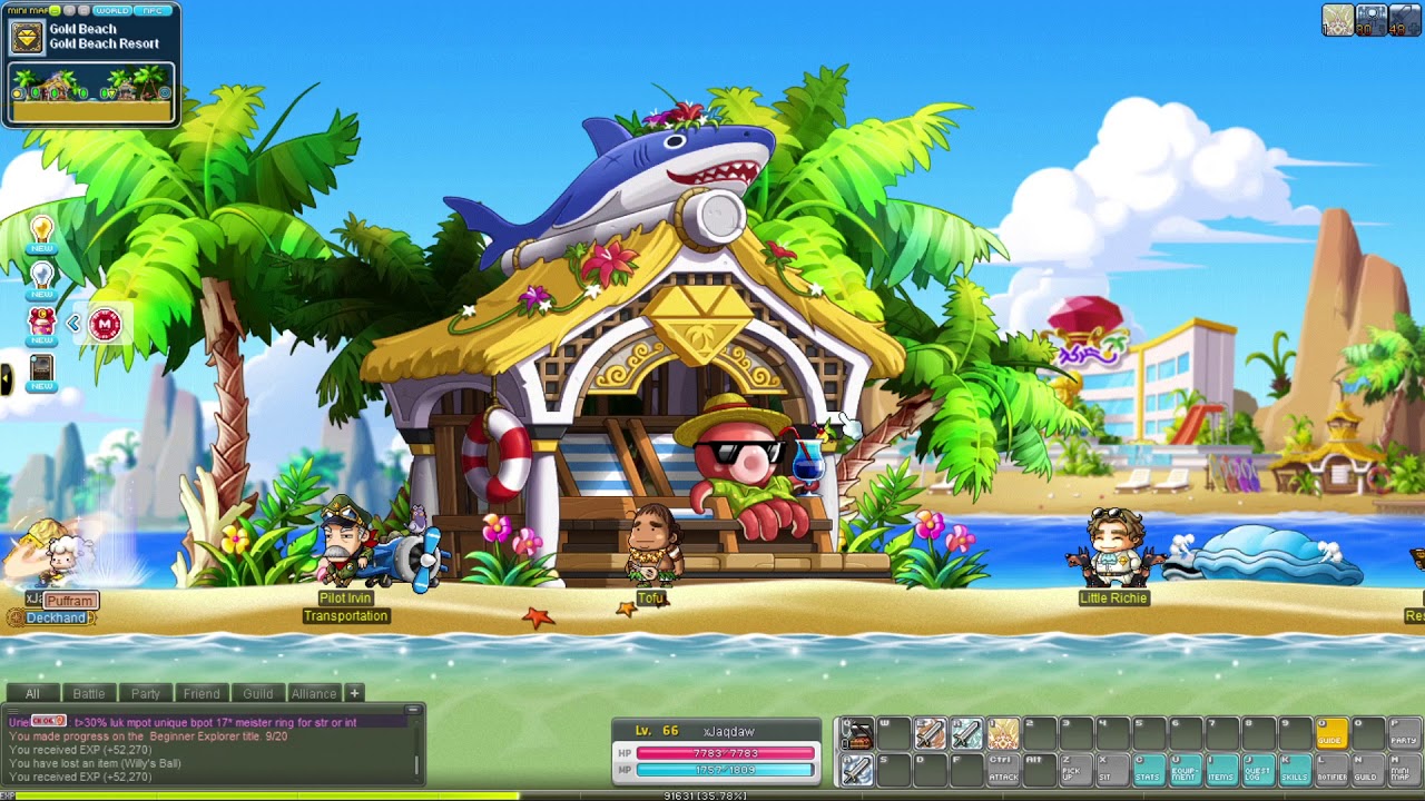 MapleStory Playthrough | Gold Beach - YouTube