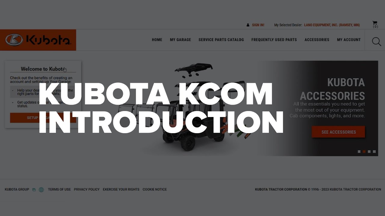 Kubota Kcom Introduction - YouTube