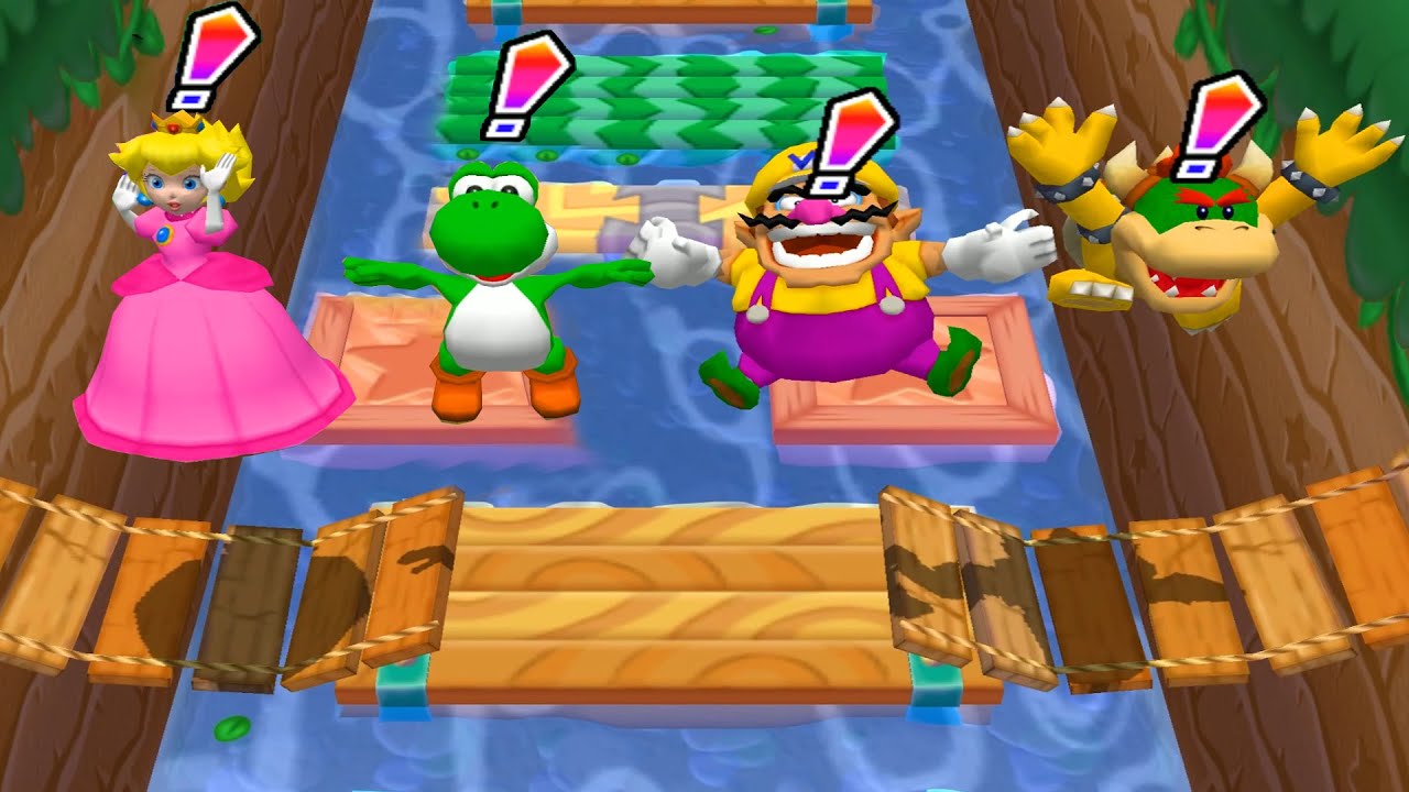 Mario Party 6 Minigames Collection - Peach Vs Yoshi Vs Wario Vs Koopa ...