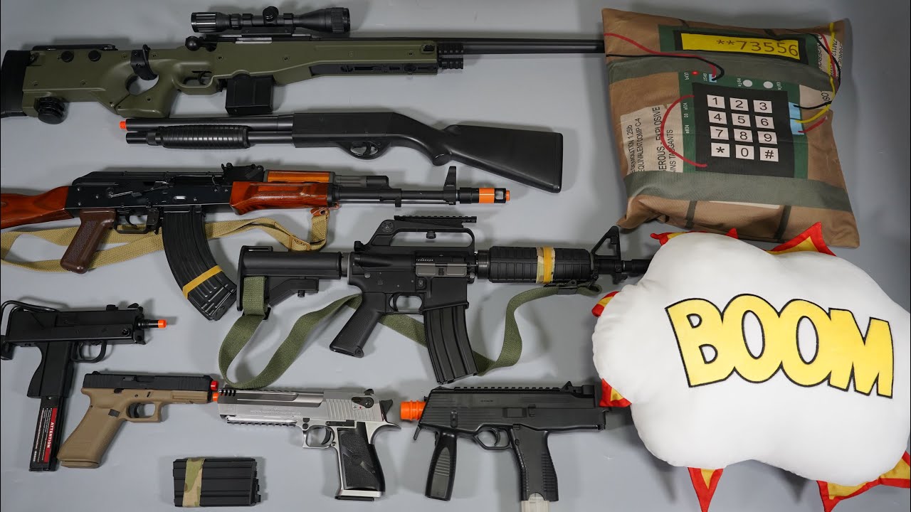 AK47 and CS2 Weapon Toy Gun Airsoft Nerf Gun - AWP Glcok Mac10 ...