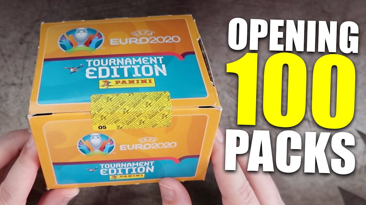 100 PACKS OF PANINI EURO 2020 STICKERS! | Sticker Box Break Opening ...
