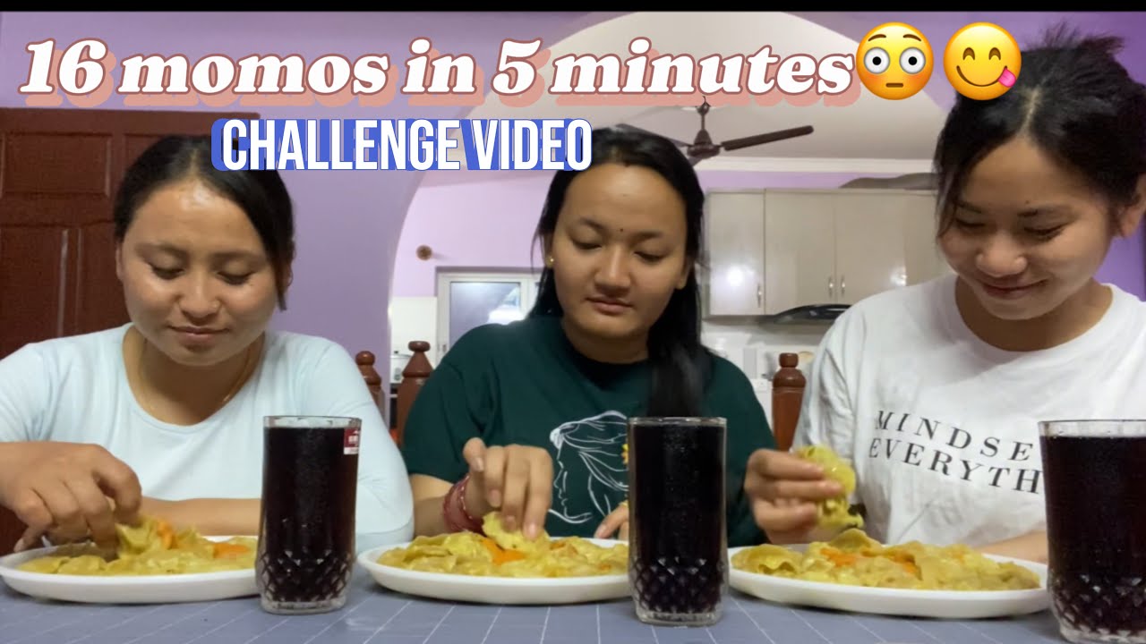 16 MOMOS CHALLENGE IN 5 MINUTES🤩 ||ANJU MAGAR|| #food #challenge #fun # ...