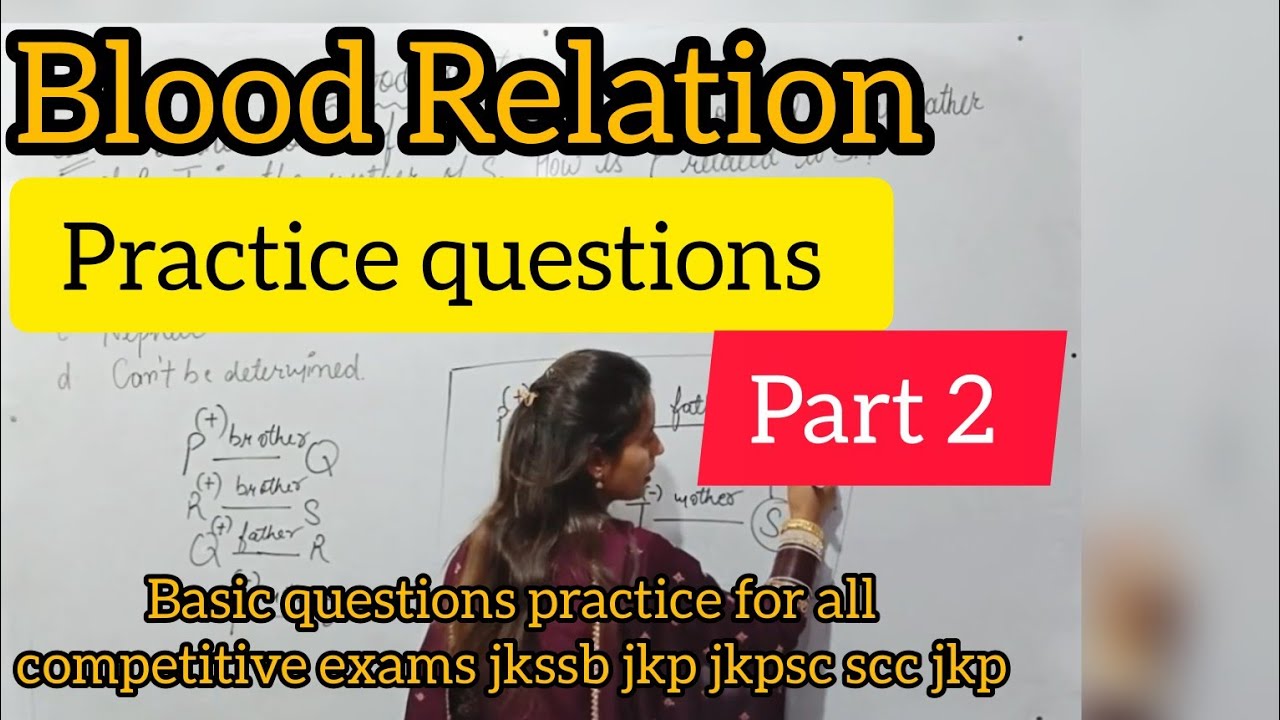 Blood Relation/part 2/Basic questions for all competitive exams jkssb ...