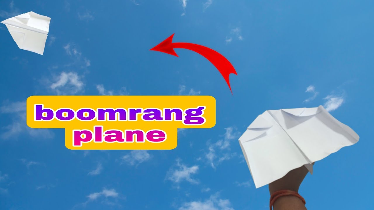 how to make a paper boomrang plane ll paper best boomrang plane - YouTube