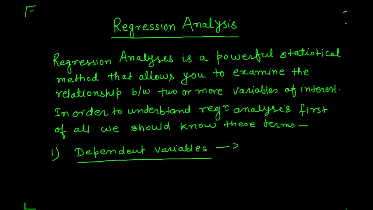 Lecture 1: Definition of Regression - YouTube