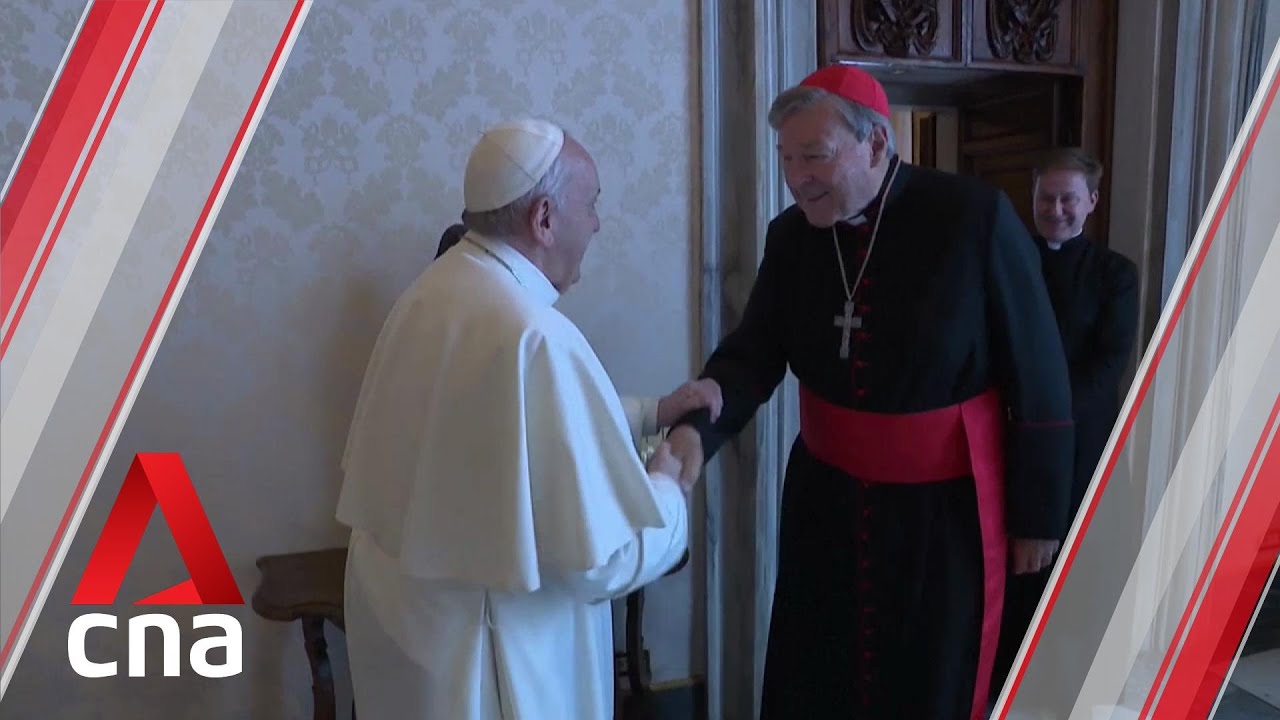 Pope Francis meets Australian Cardinal Pell - YouTube