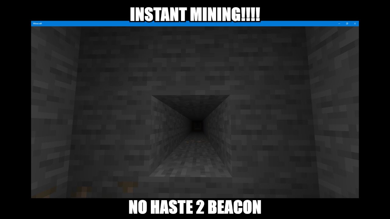 How to Instant Mine Without a Haste 2 Beacon? Minecraft BEDROCK Edition ...