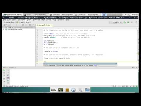 Using variables in Python - YouTube