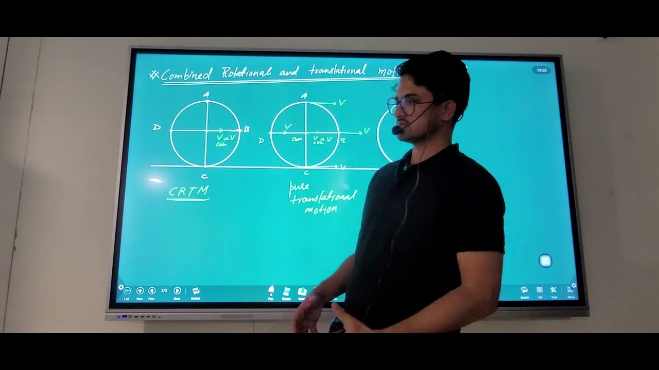 Rotational dynamics- combined rotational and translational motion - YouTube
