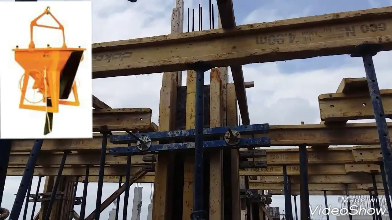 Exécution des poteaux et voiles de grandes hauteurs - YouTube