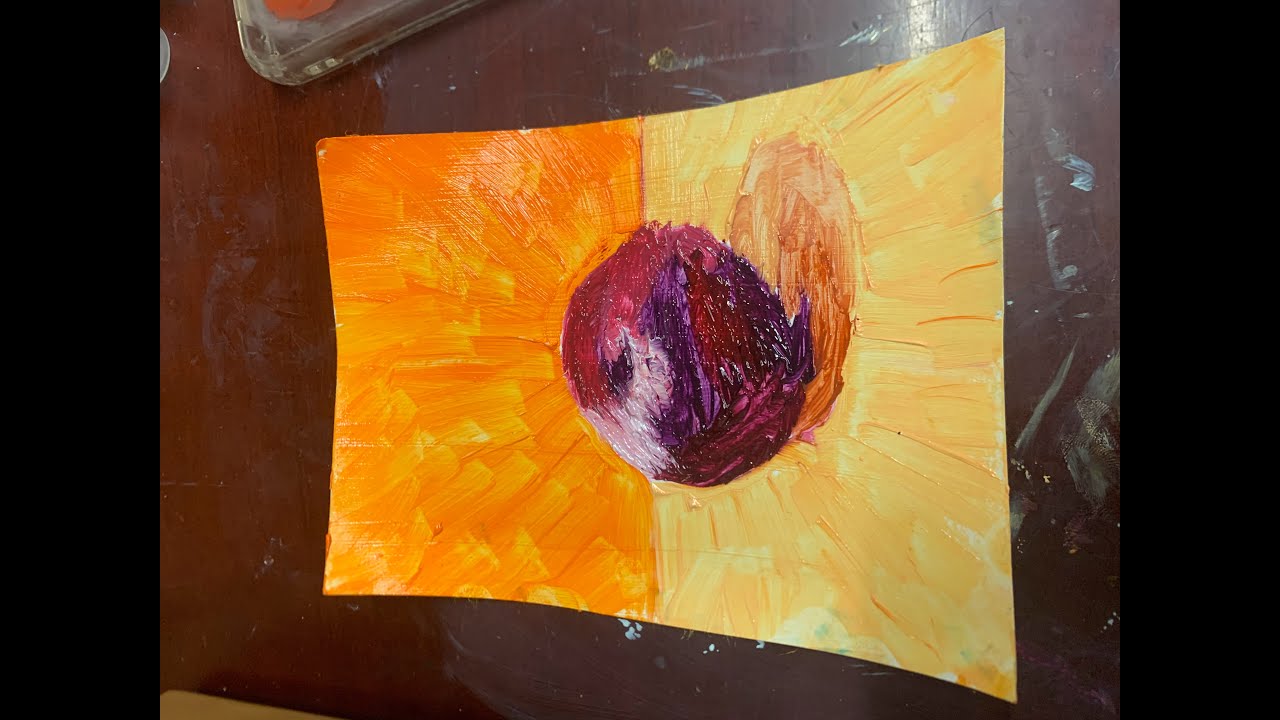 Oil Painting Practice - How to Paint a Plum - YouTube