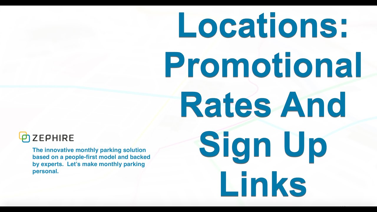 Locations: Promotional Rates And Sign Up Links - YouTube
