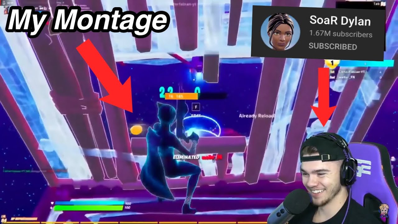 SoaR Dylan REACTED To My Fortnite Montage... - YouTube