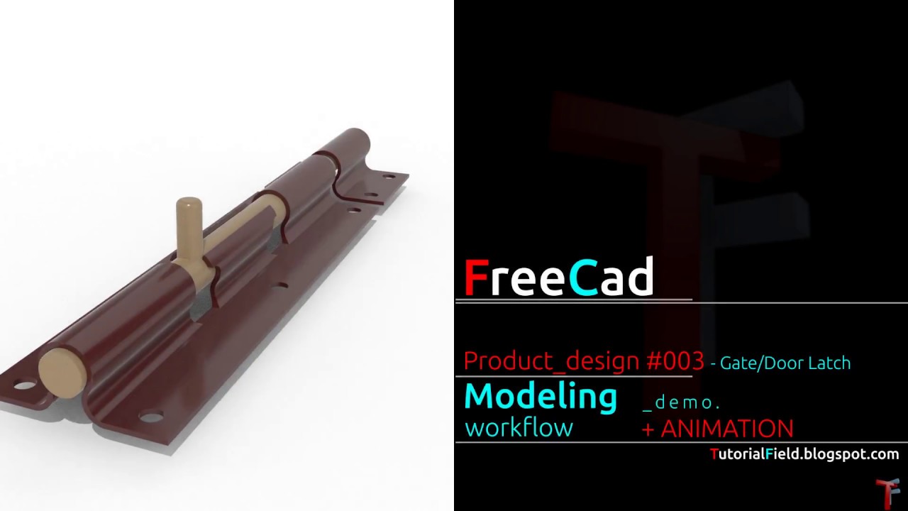 Freecad tutorial - Product design #004 - Door|Gate Latch - YouTube
