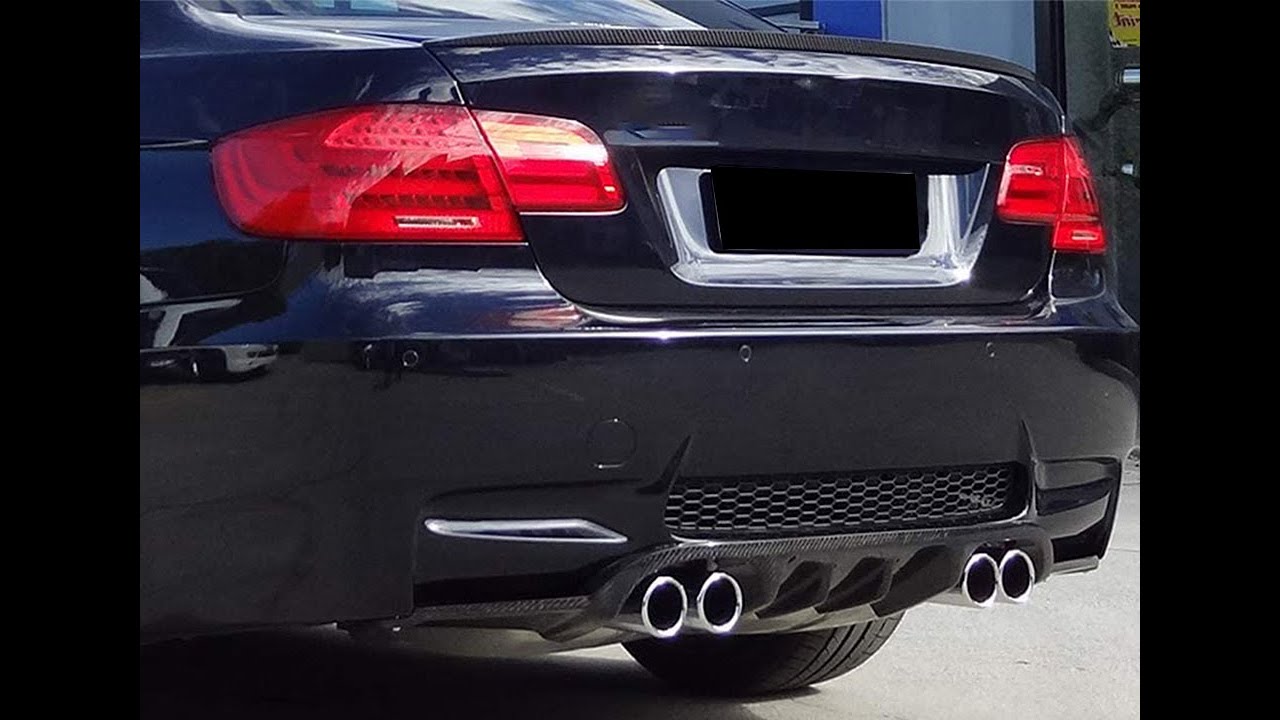 BMW 3 Series E92 E93 M3 Carbon Fiber Rear Bumper Diffuser Valance Lip ...