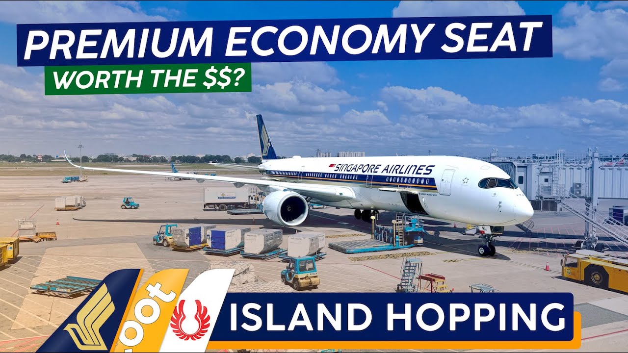 Island Hopping in "Premium Economy" 🇻🇳→🇸🇬→🇮🇩 SINGAPORE AIRLINES A350 SCOOT A320 WINGS AIR ATR-72 ...