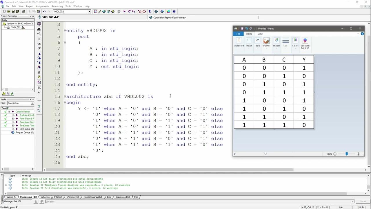 VHDL Tutorial: Creating a Simple Truth Table-Based Design - YouTube